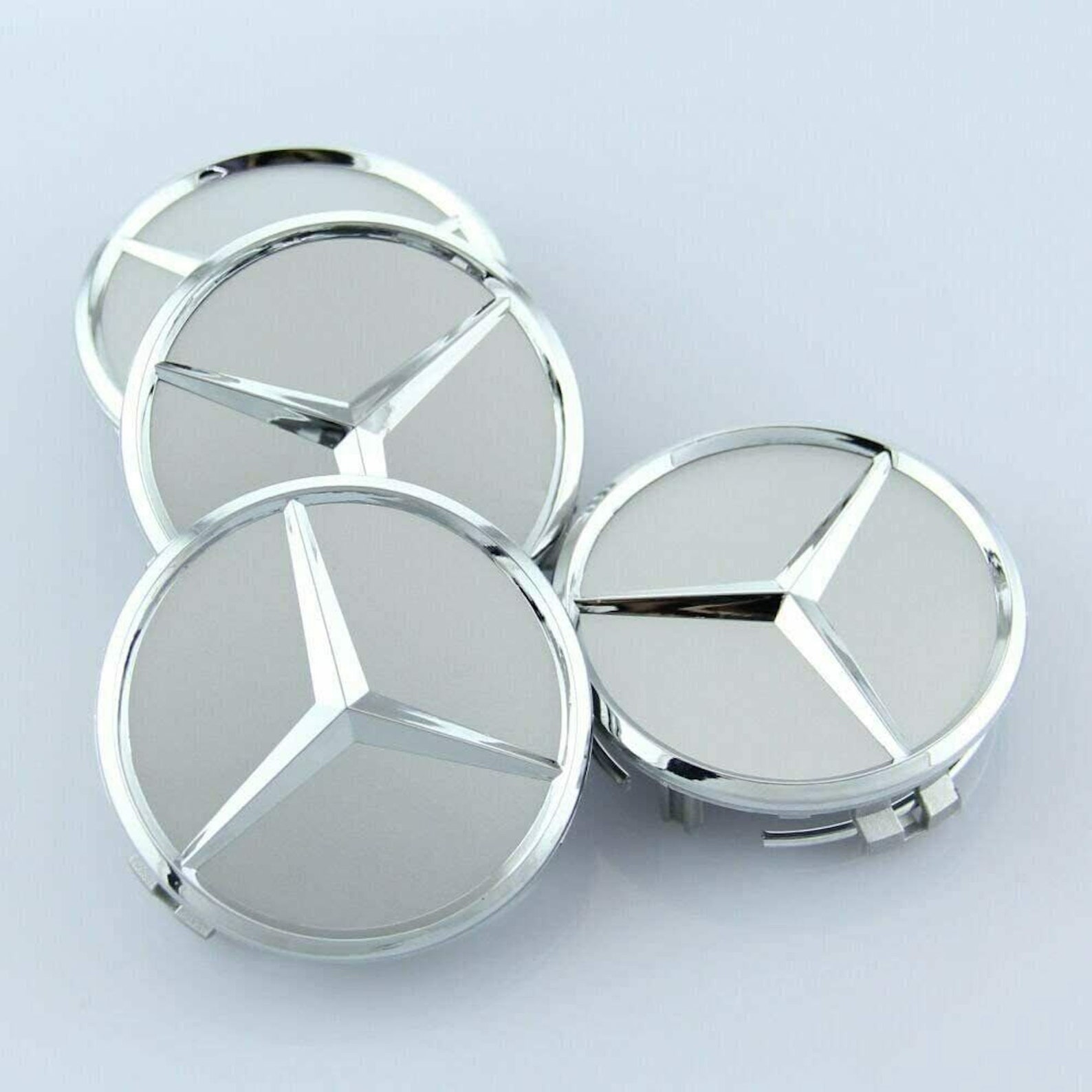 4Pcs Mercedes Benz Wheel Center Caps Emblem Silver Wreath | Etsy
