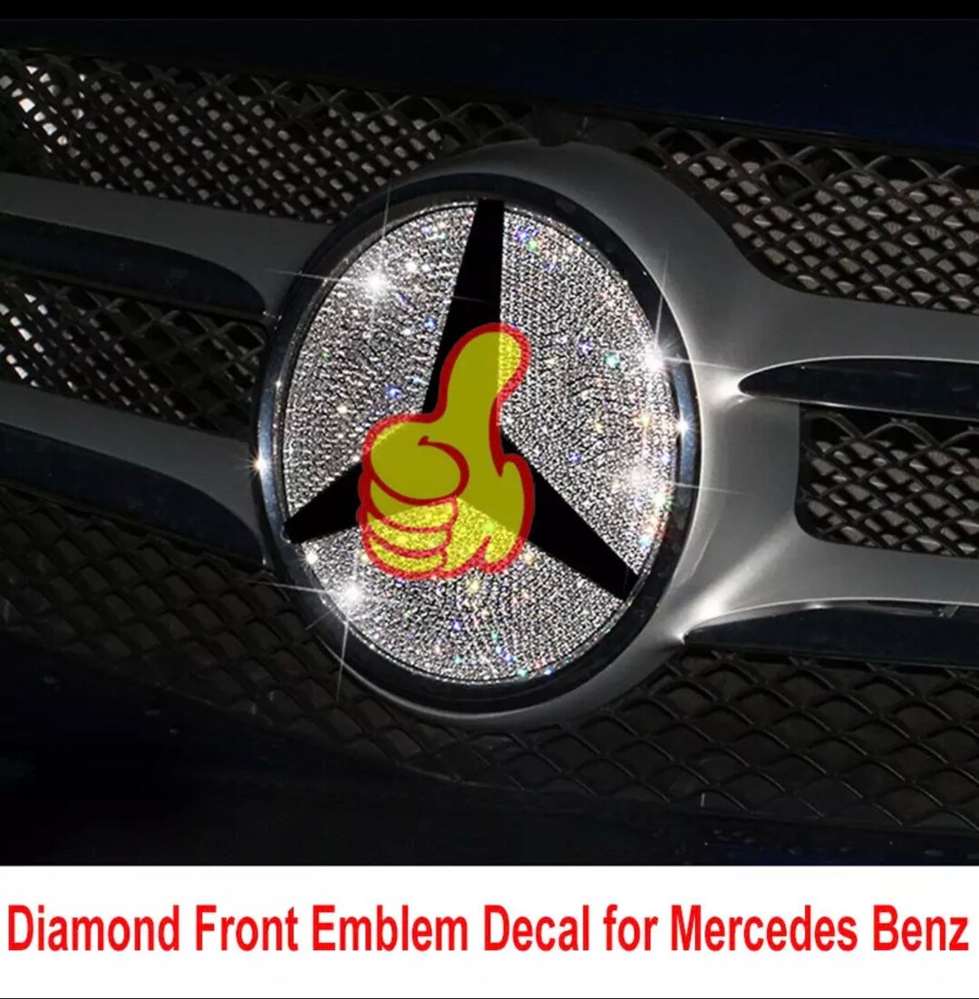 Bling Diamond Front Emblem Logo Decal Decoration for Mercedes Benz - Etsy