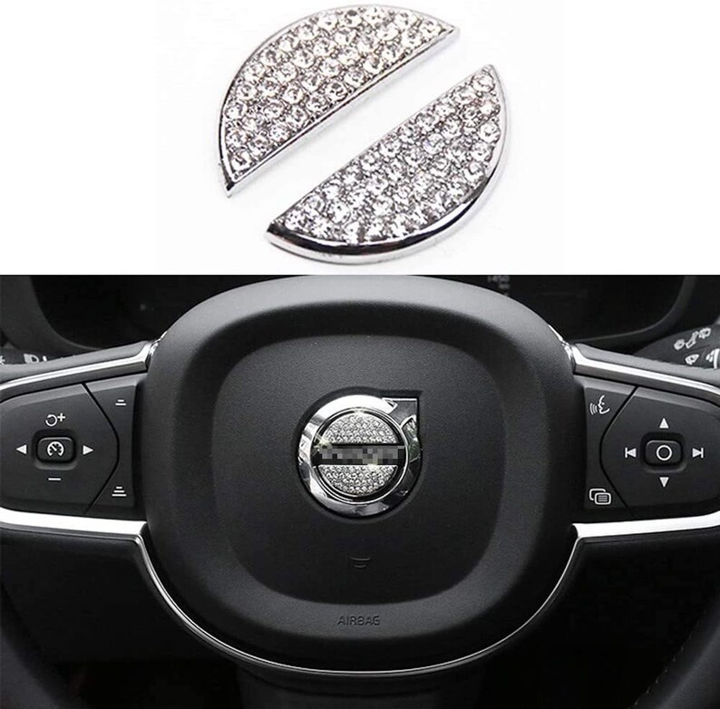 Rhinestone Steering Wheel Logo Bling Car Crystal Emblem - Etsy