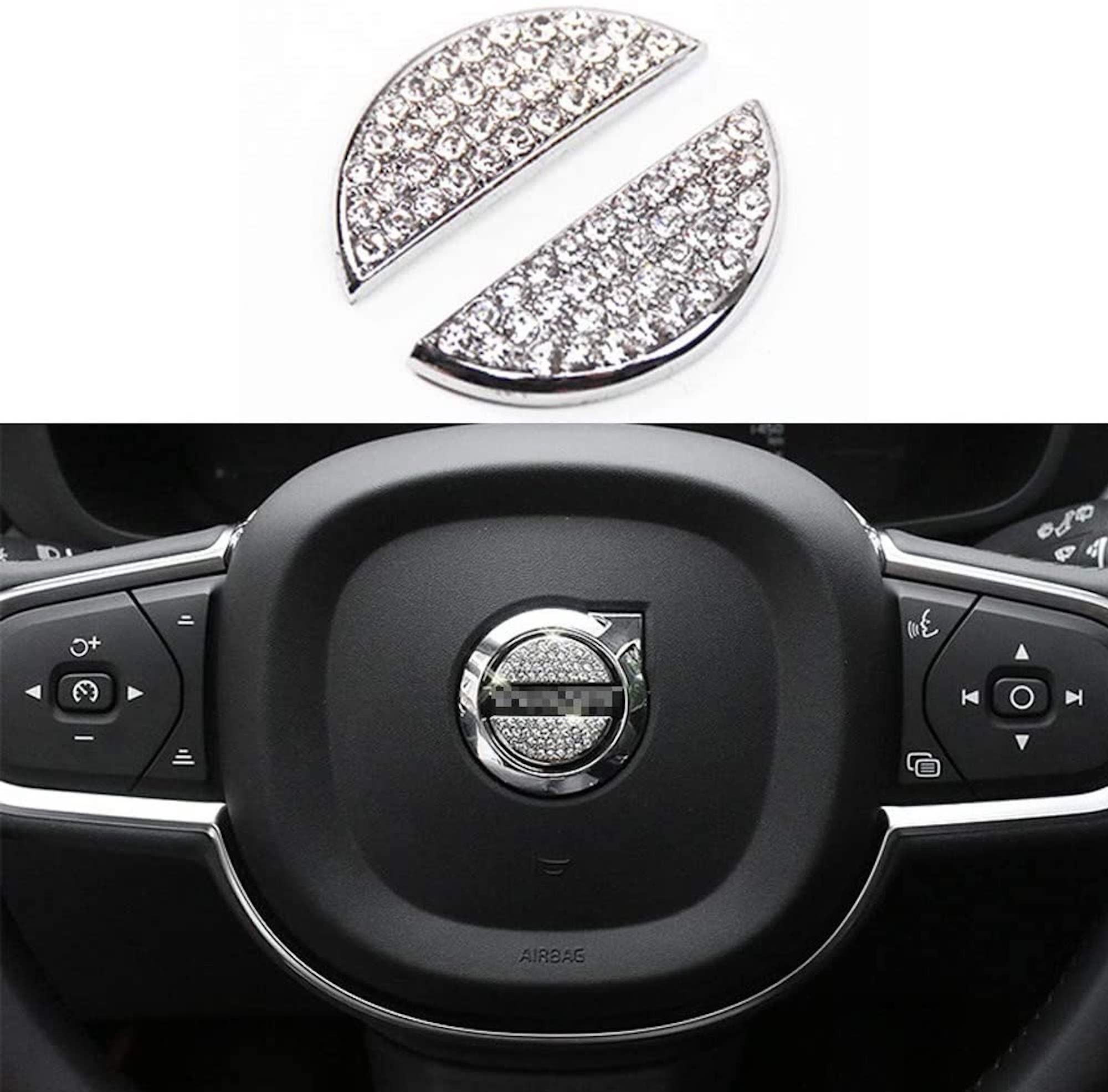 Rhinestone steering wheel Logo Bling Car Crystal Emblem - Etsy.de