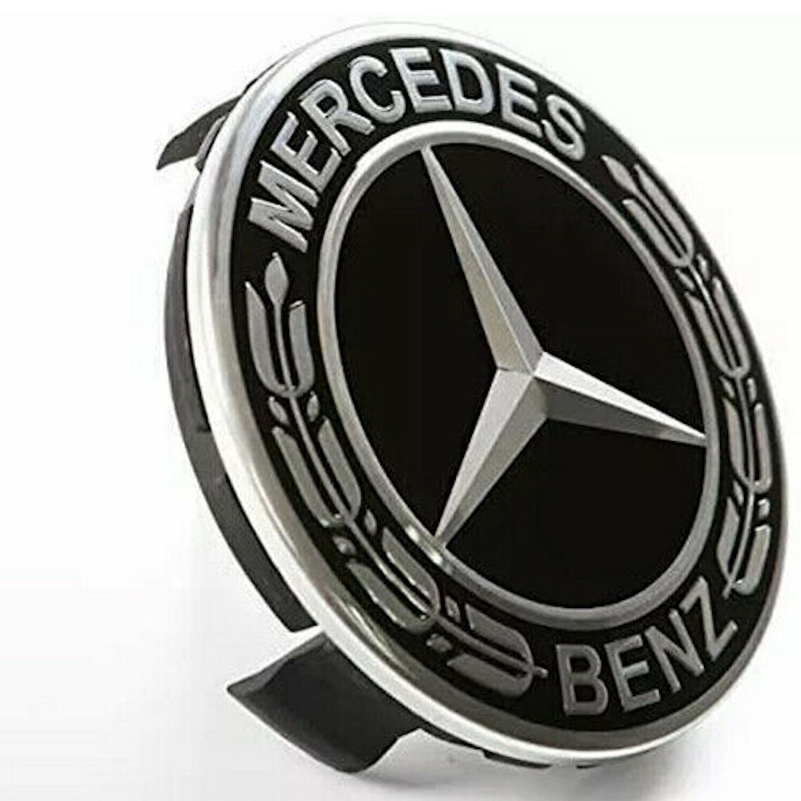 4pcs Mercedes Benz Wheel Center Caps Emblem Black Wreath - Etsy