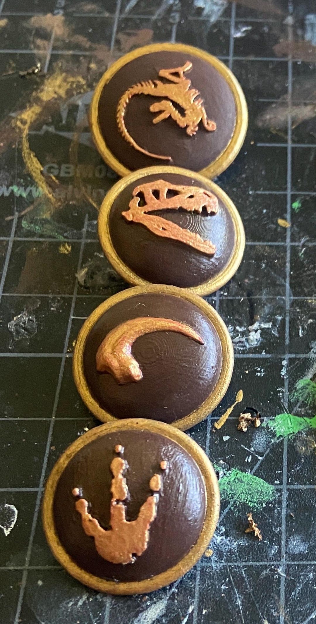 Dinosaur Buttons (set of 4) - Etsy