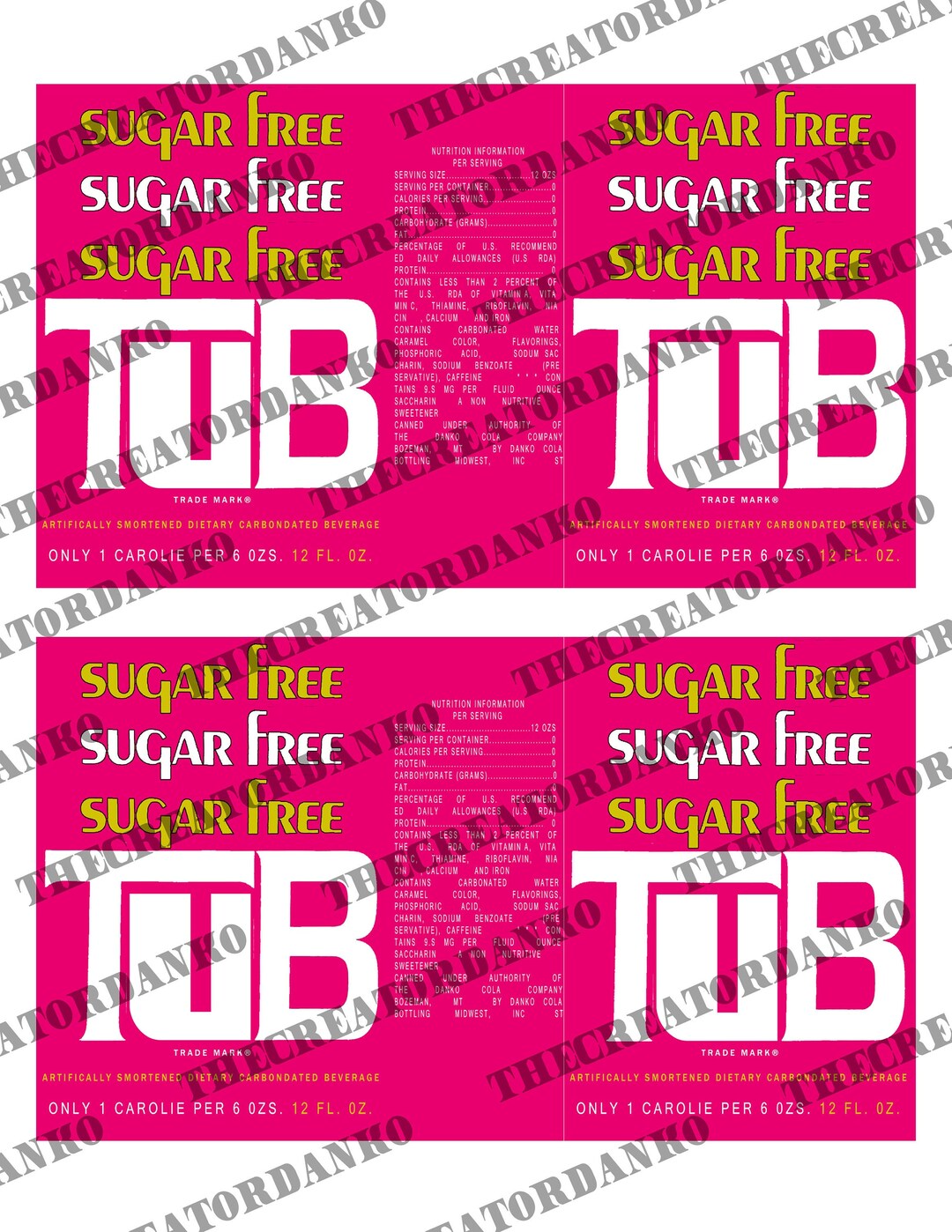 Prop Soda Can Label Digital File - Etsy