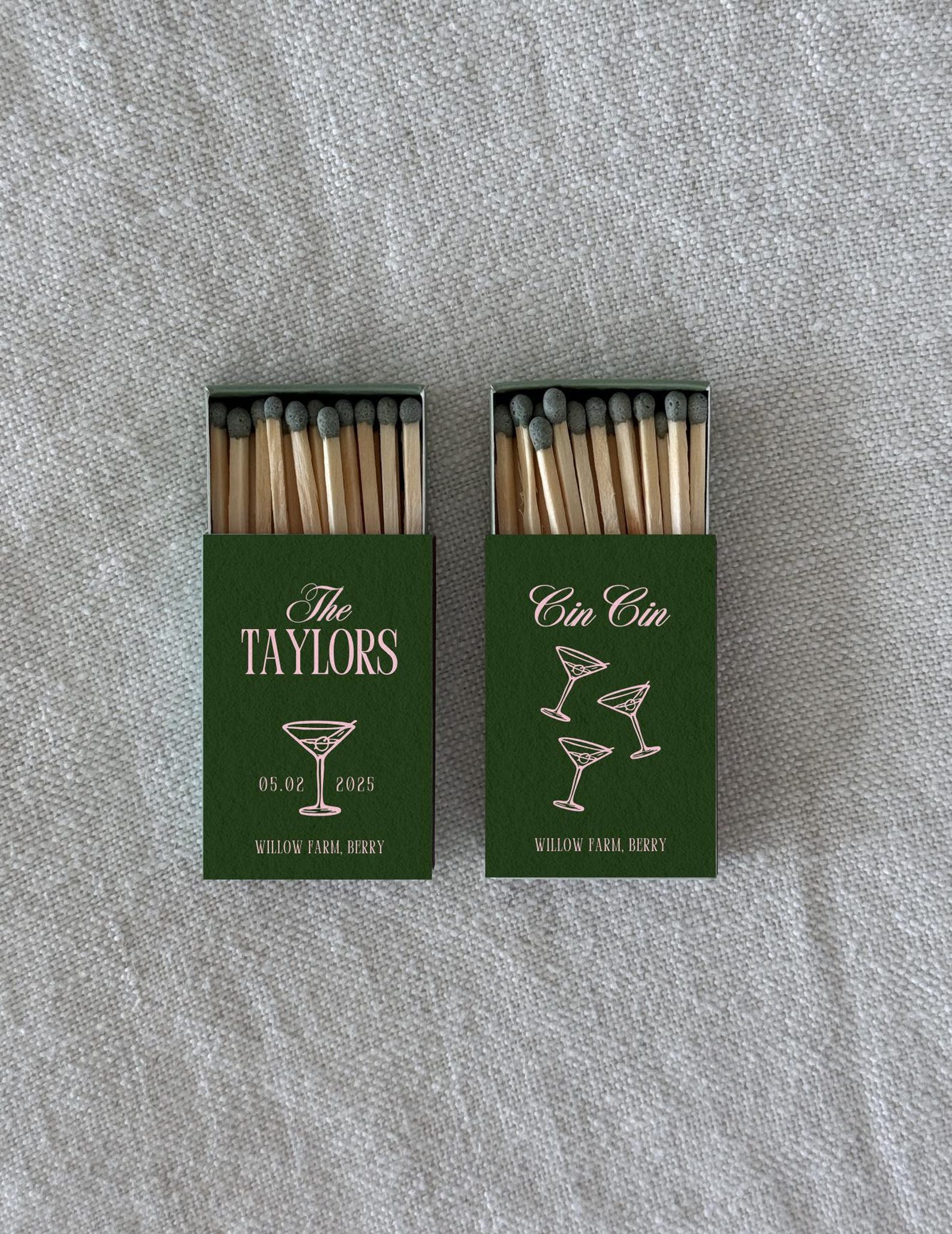 Wedding Martini Matchbox Template | Weddings and Events | Fully ...