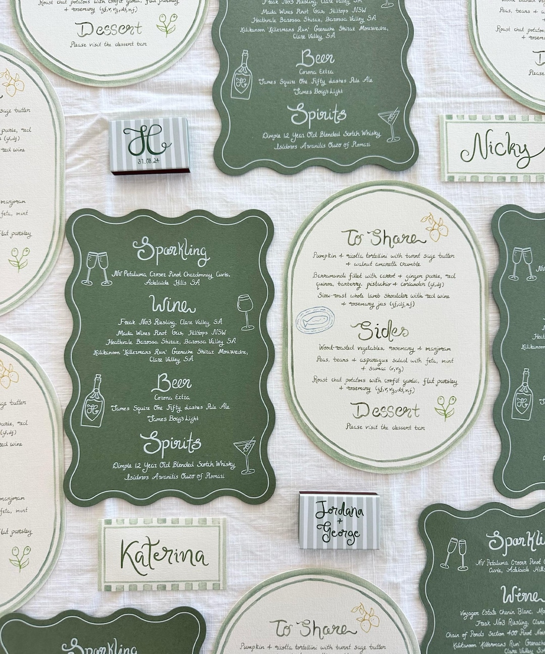 Made to Order Custom Design Wedding / Day of Event Stationery Design ...