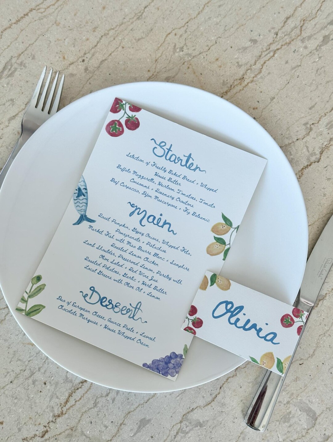 Editable Table Place Cards Template With Watercolour Illustrations ...