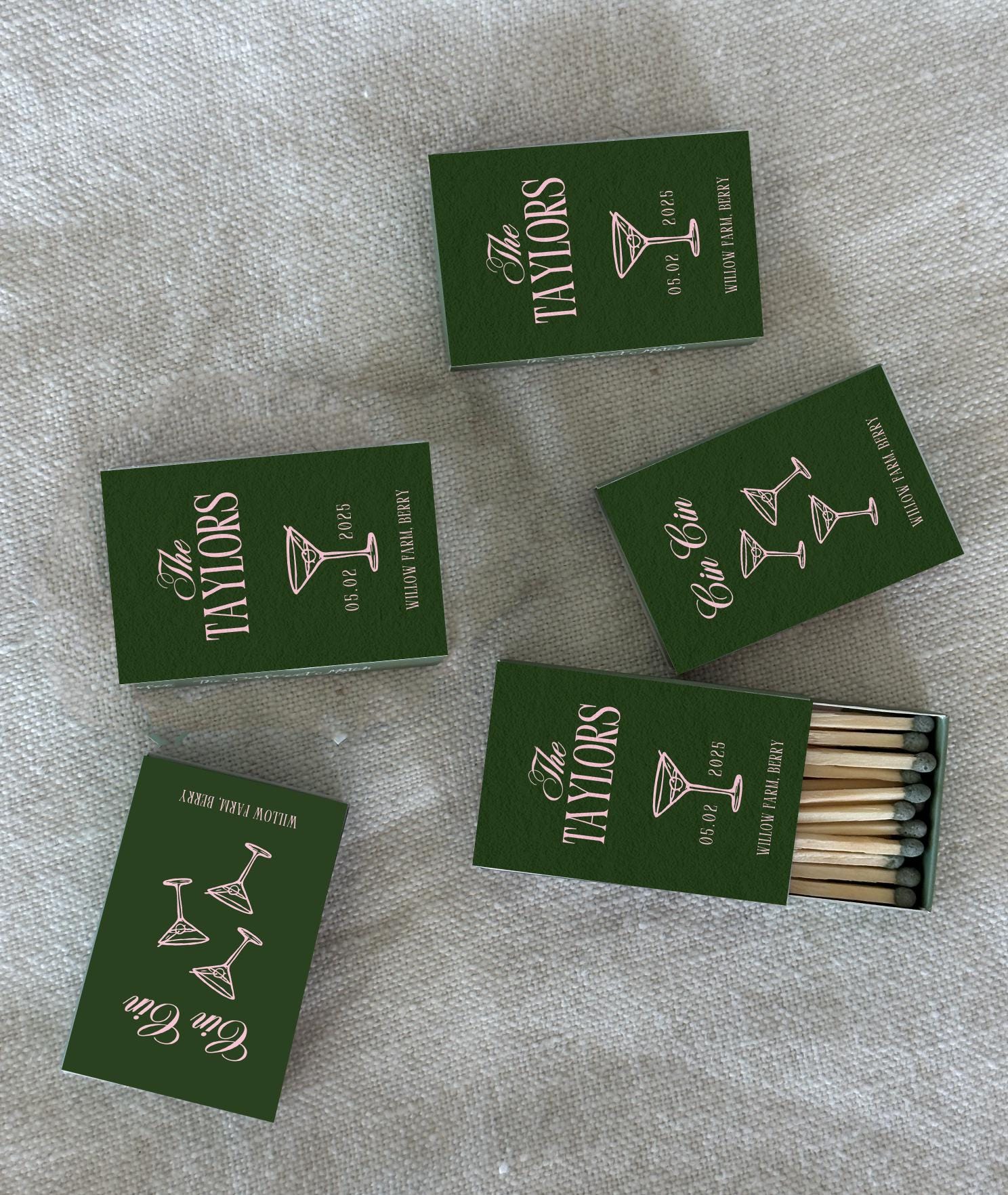 Wedding Martini Matchbox Template | Weddings and Events | Fully ...