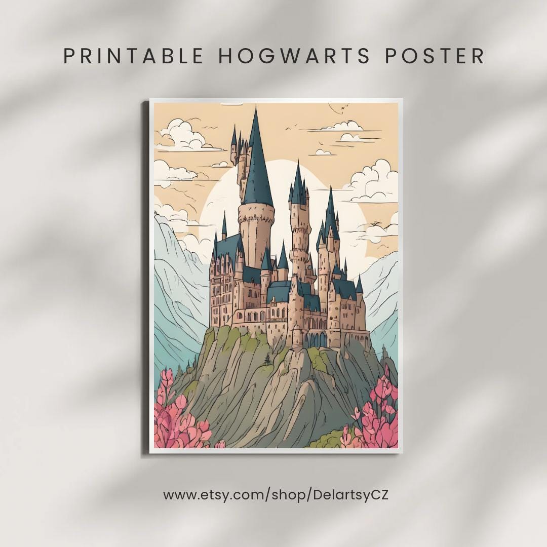 Printable Hogwarts Digital Art Poster - Etsy