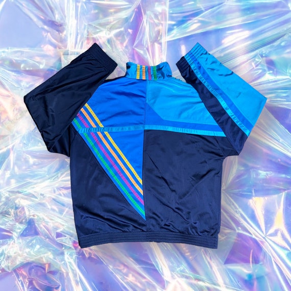 Vintage Retro 90s Lotto Sport Training Jacket Blue/Gr… - Gem
