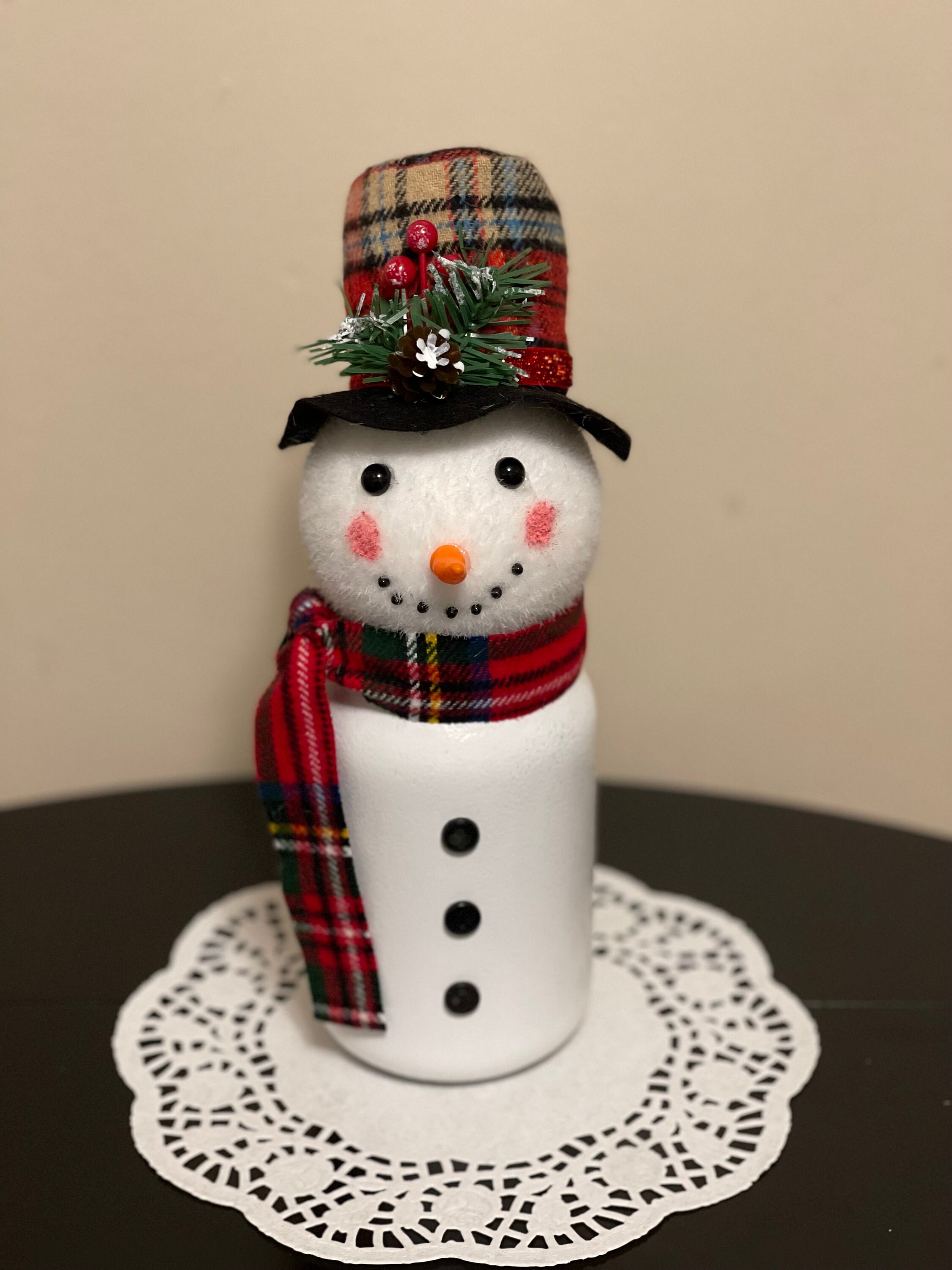 Snowman Jar / Farmhouse Snowman Jar / Glass Jar Winter Decor/ Snowman ...