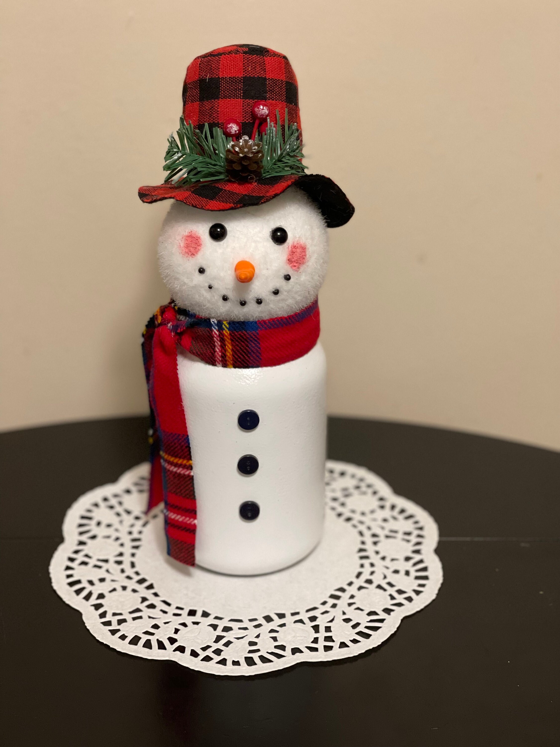 Snowman Jar / Farmhouse Snowman Jar / Glass Jar Winter Decor/ Snowman ...