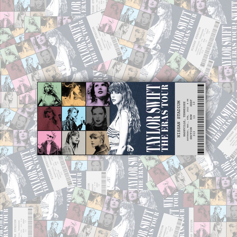 Taylor Swift Eras Tour Inspired Commemorative Ticket Png Svg Etsy