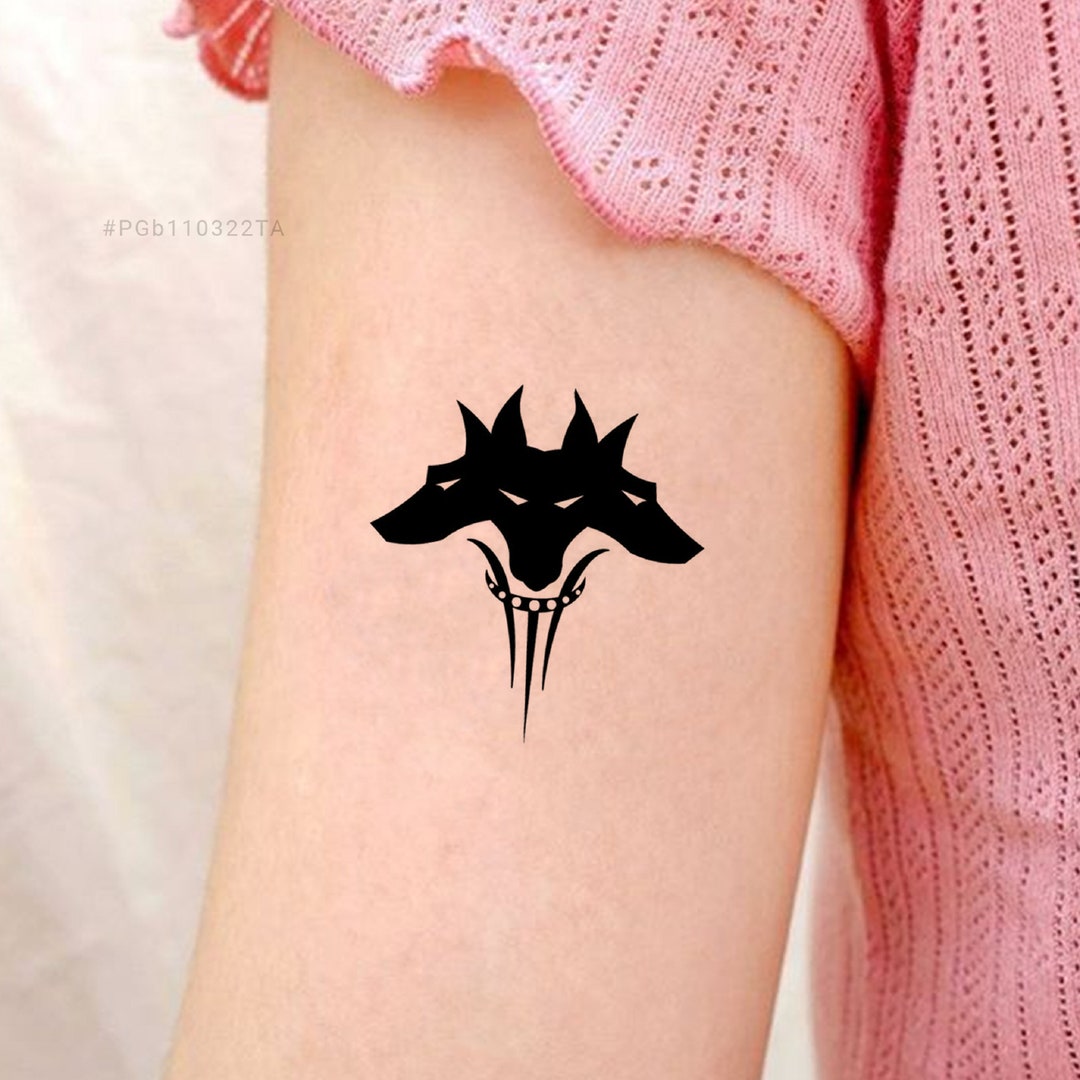 Cerberus Temporary Tattoo Kerberos Tattoo Flash Tattoo Fake - Etsy