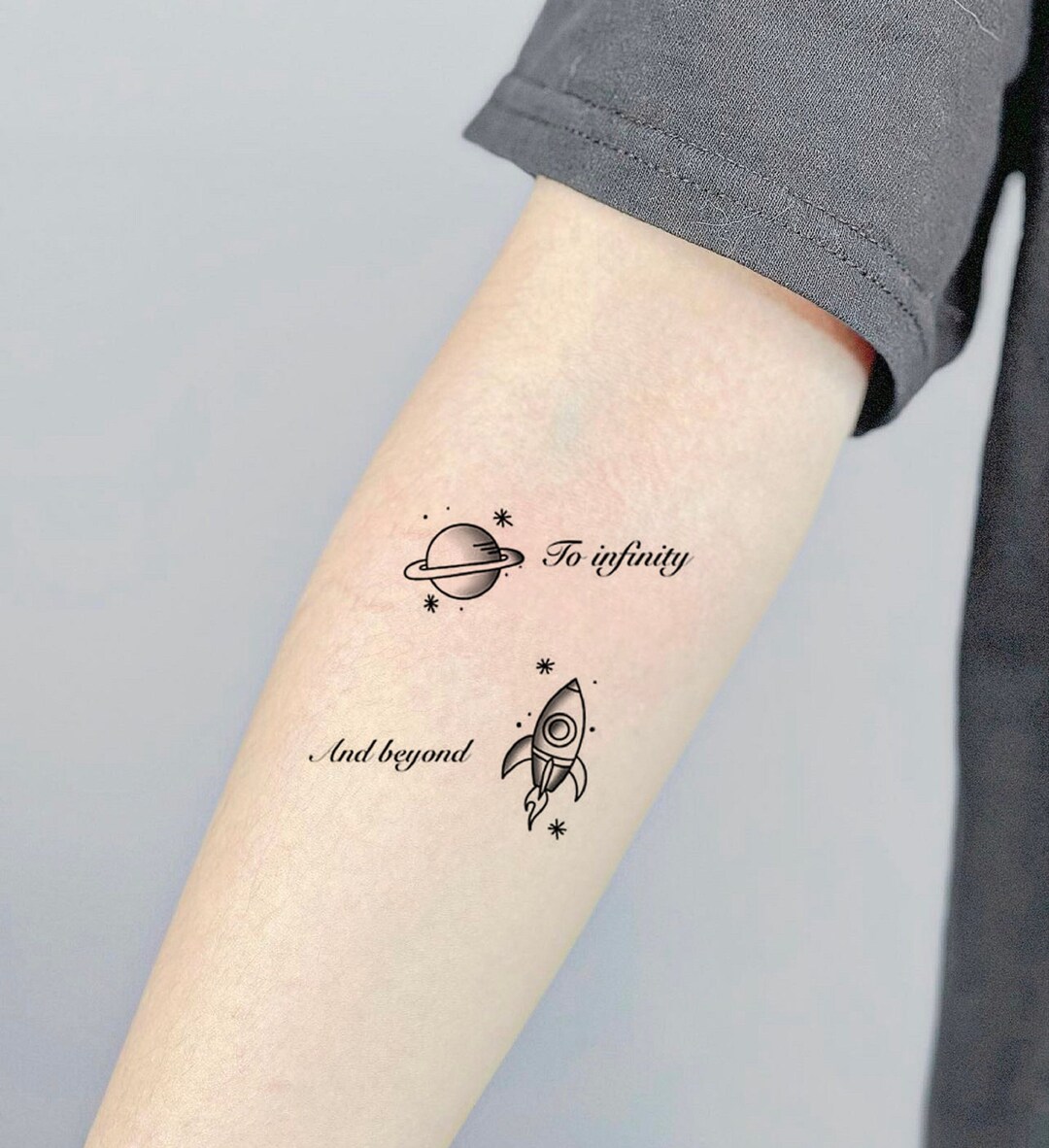 Couple Infinity And Beyond Tattoos