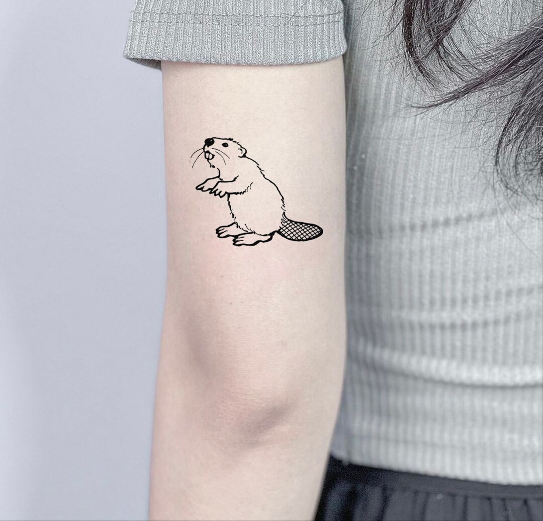 Beaver Temporary Tattoo Fake Tattoo Waterproof Tattoo - Etsy