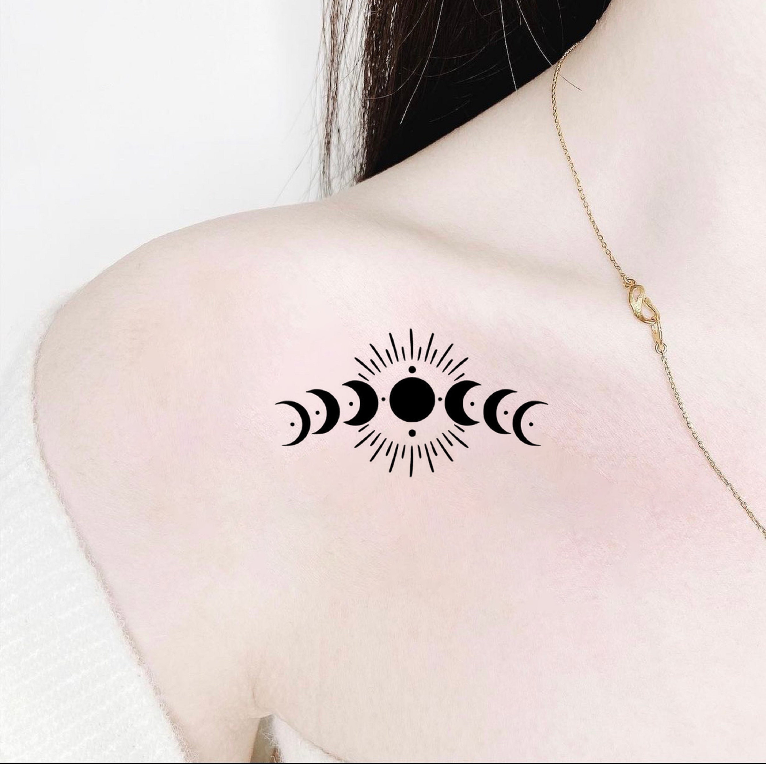 Moon Phase Symbols Tattoo