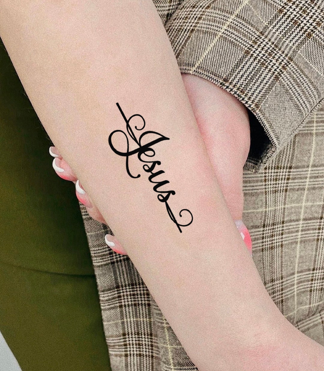 Jesus Name Tattoo Temporary Tattoo Symbols Tattoo Tattoo - Etsy