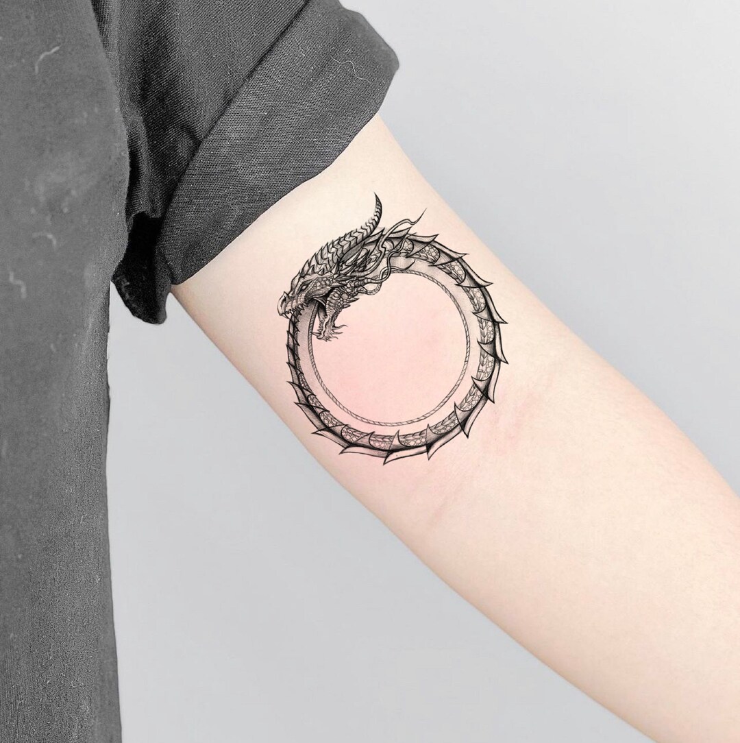 Ouroboros Temporary Tattoo Ouroboros Tattoo Fake Tattoo - Etsy