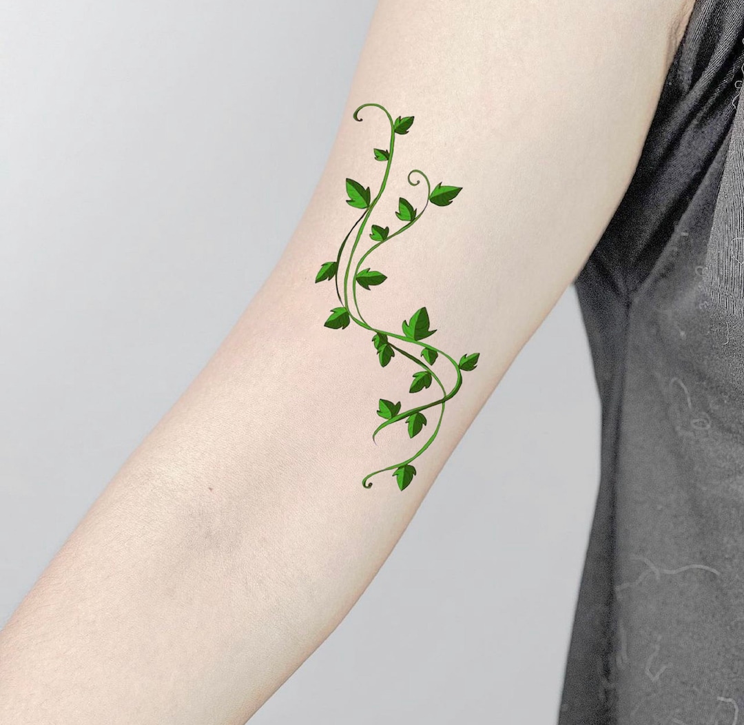 Poison Ivy Plant Temporary Tattoo Fake Tattoo Waterproof Etsy