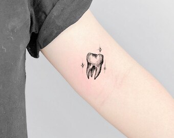 Wisdom Tooth Tattoo Flash