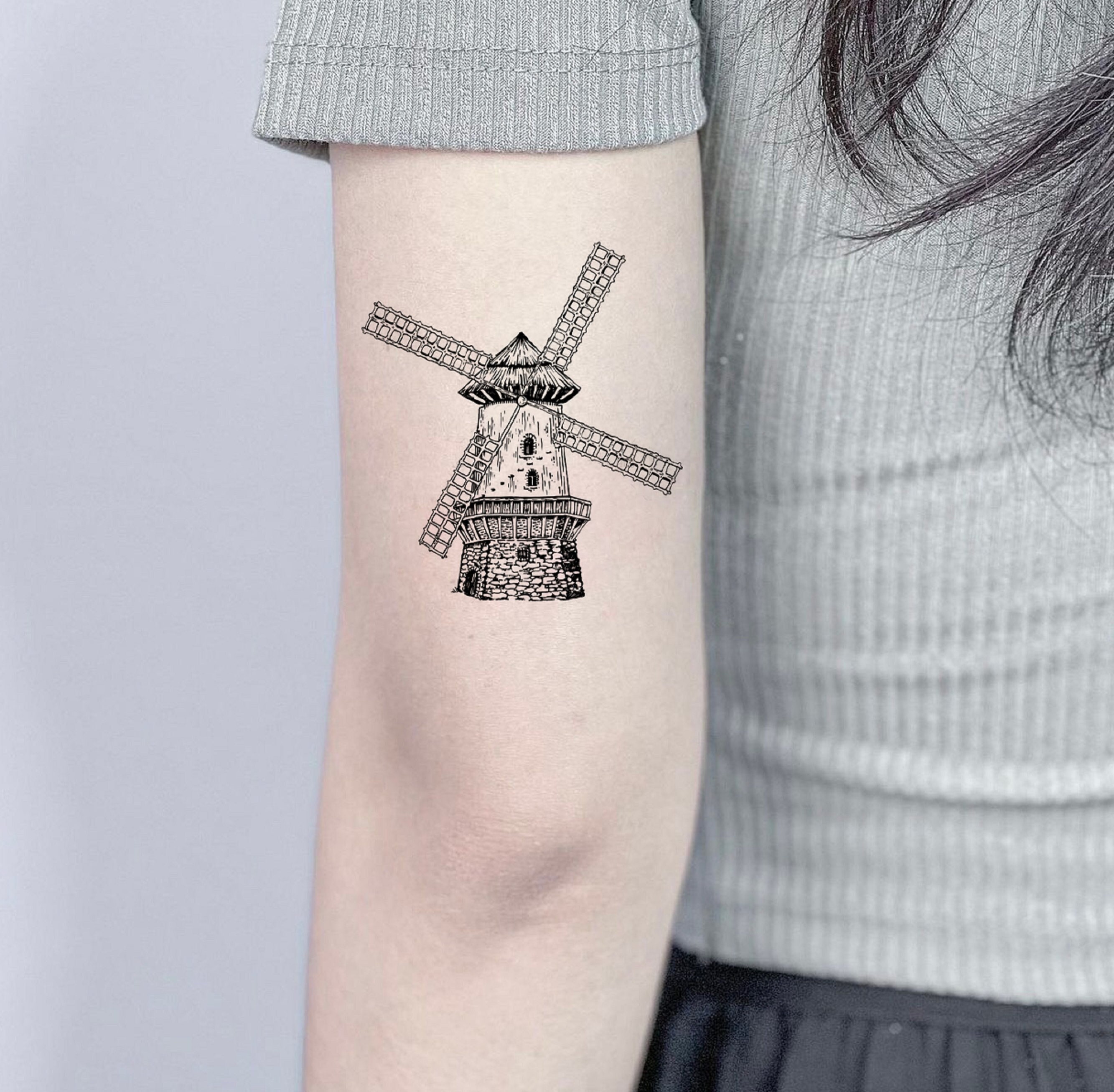 Dutch Windmill Tattoo