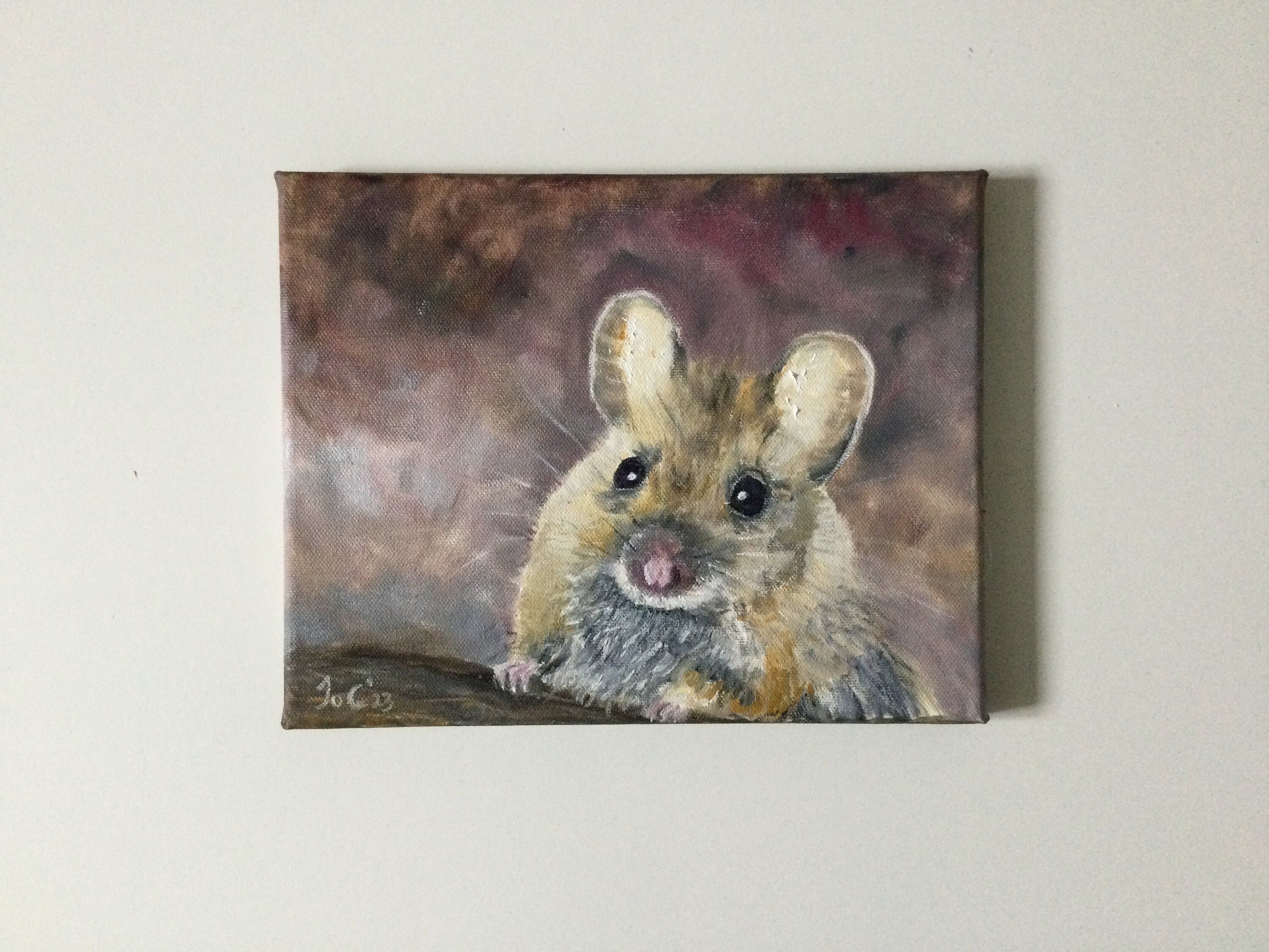 Mouse Original Oil Painting on Box Canvas 8x10inches - Etsy