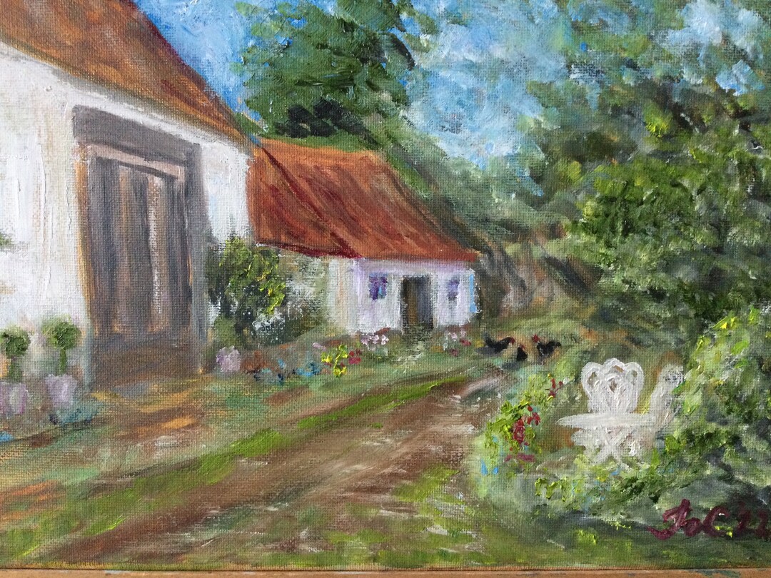 Rural French Idyll Original Oil Painting on Box Canvas 8x12" - Etsy