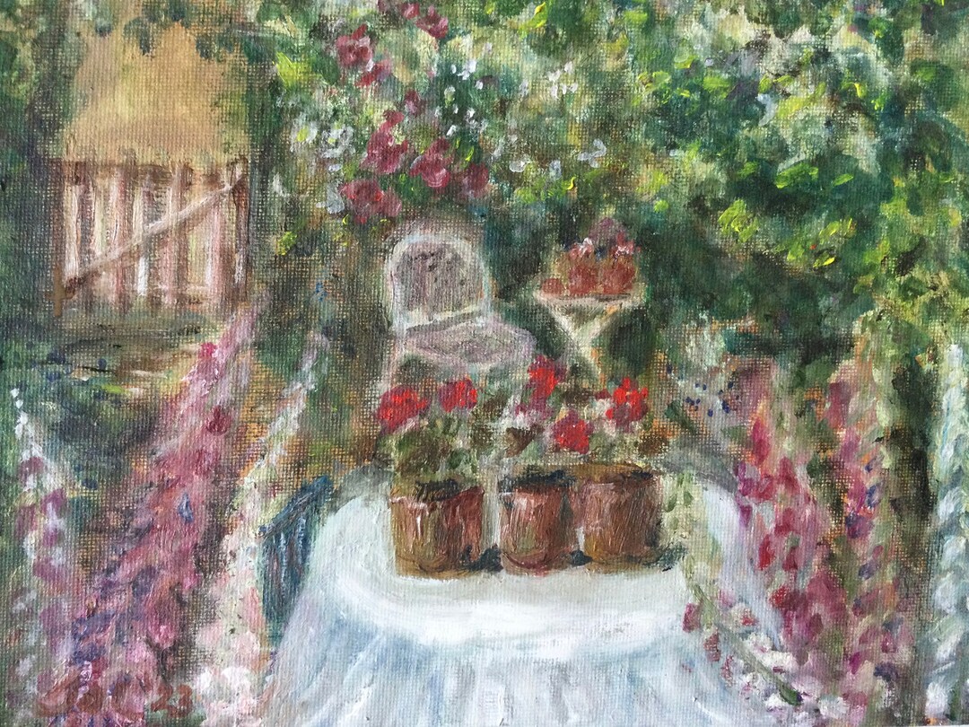 Blooming June Original Oil Painting on Canvas Board - Etsy