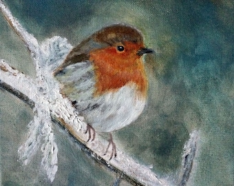 Robin Original Oil Painting - Etsy
