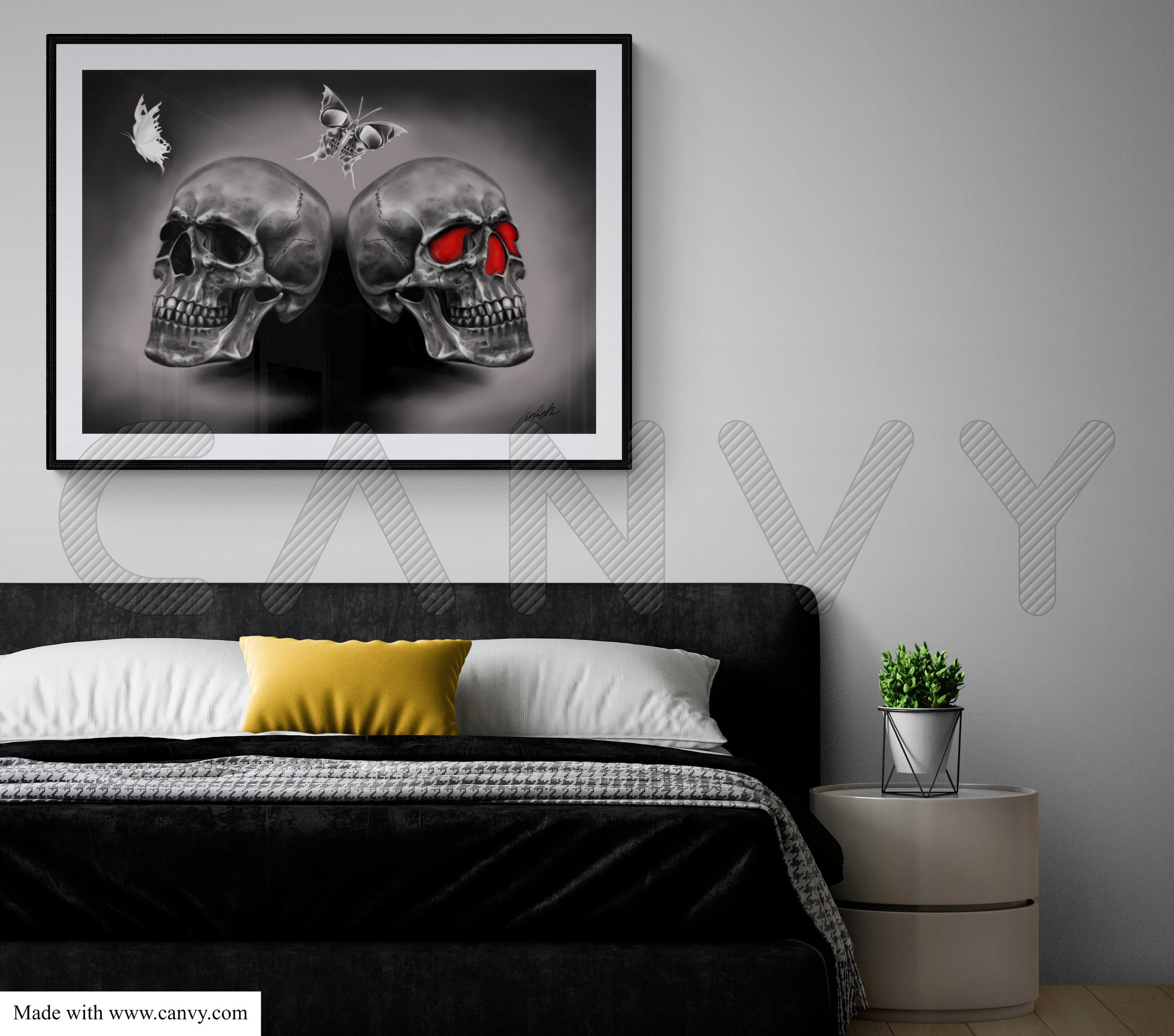 Buy Skull Art Print, Dark Artwork, Decorate Your Home With This ...