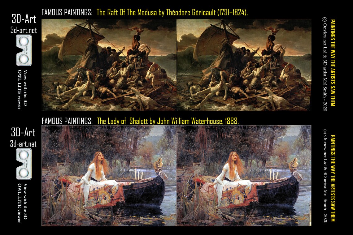 Famous Paintings in Stunning 3D With 3D Viewer - Etsy