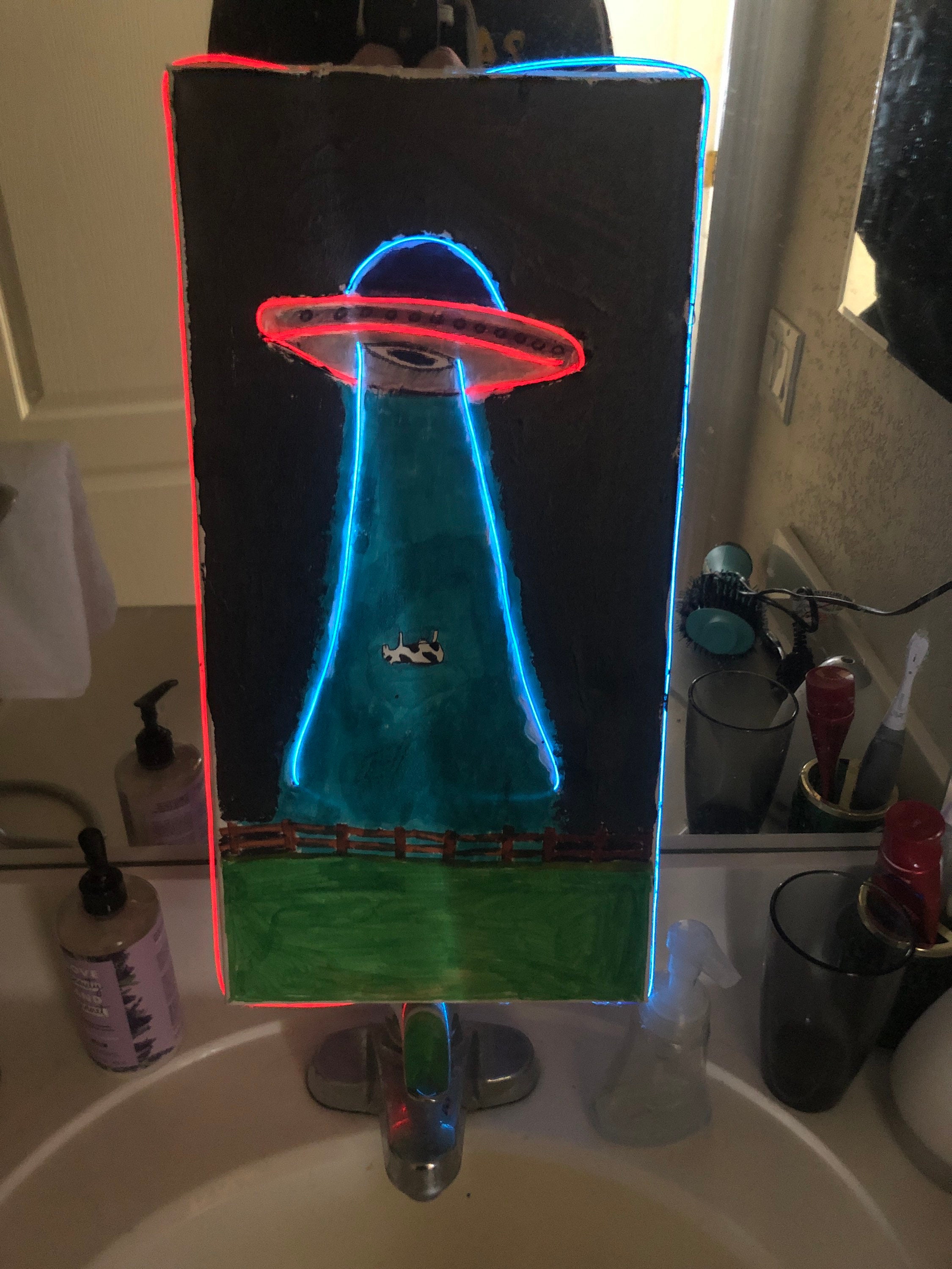 Small Canvas Led Light Painting - Etsy