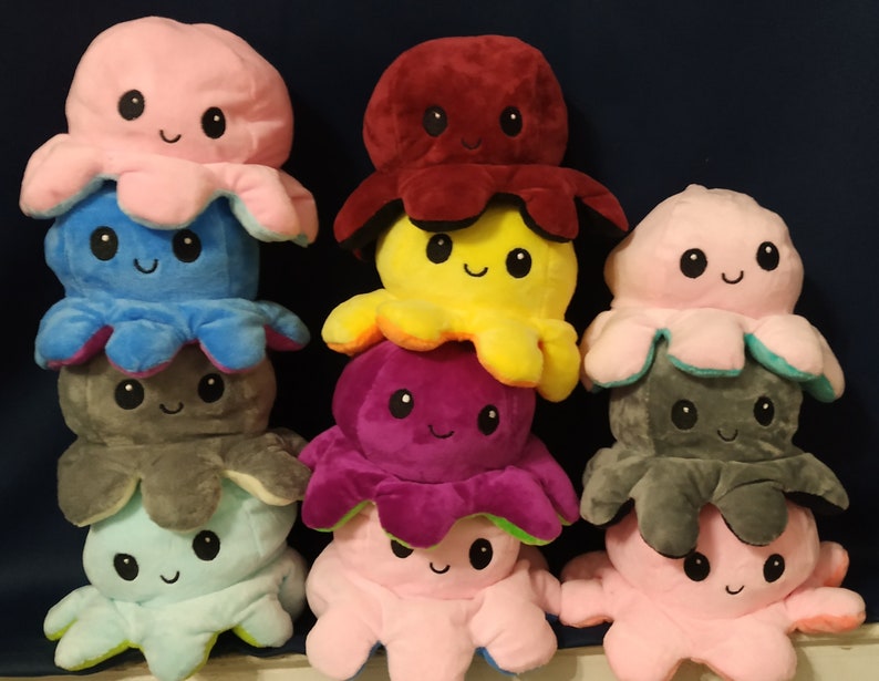 Reversible Inside Out Octopus Plush Stuffed Animals Double | Etsy