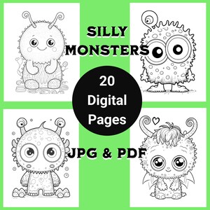 Silly Monster Coloring Pages | Coloring Pages for Kids | Cute Coloring ...