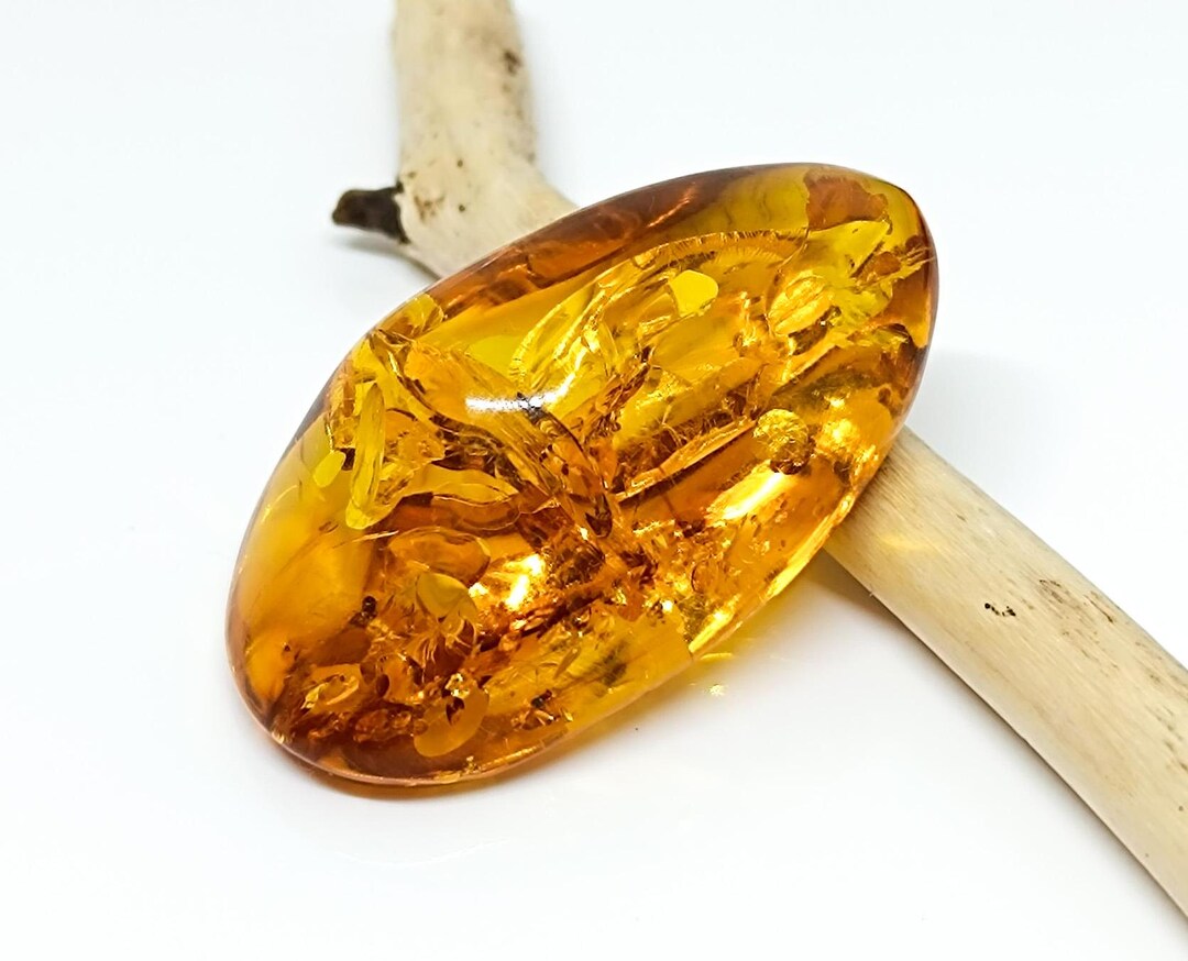 Large Amber Stone, Collectors Specimen, Amber Palm Stone for Display ...