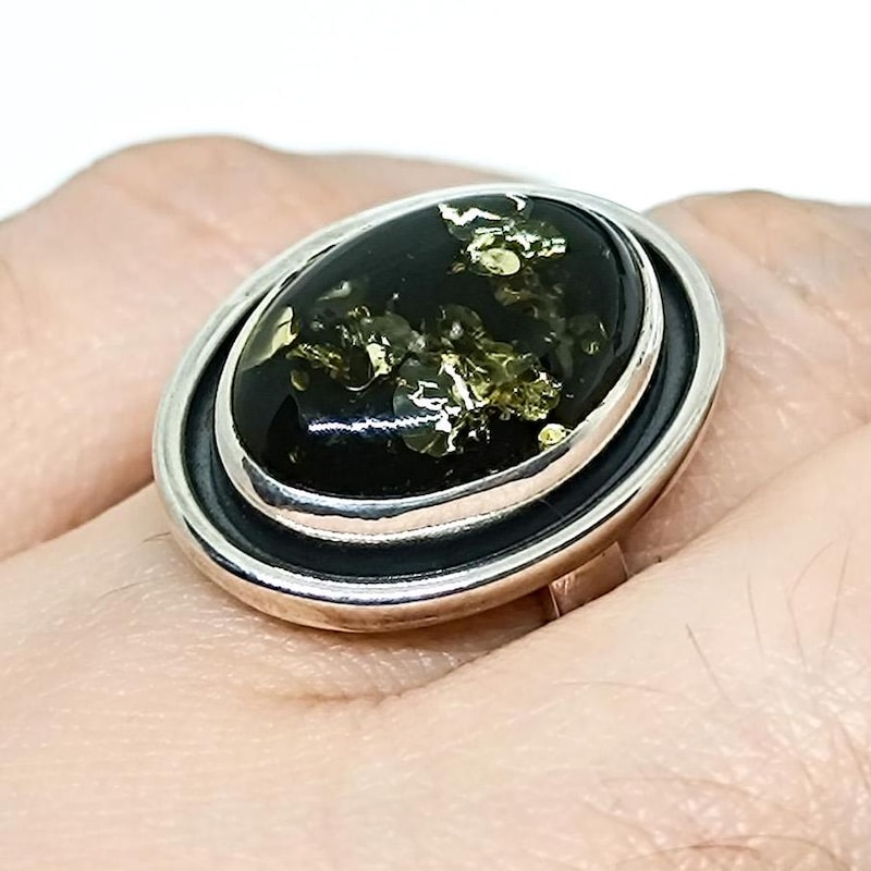 Amber Ring - Etsy