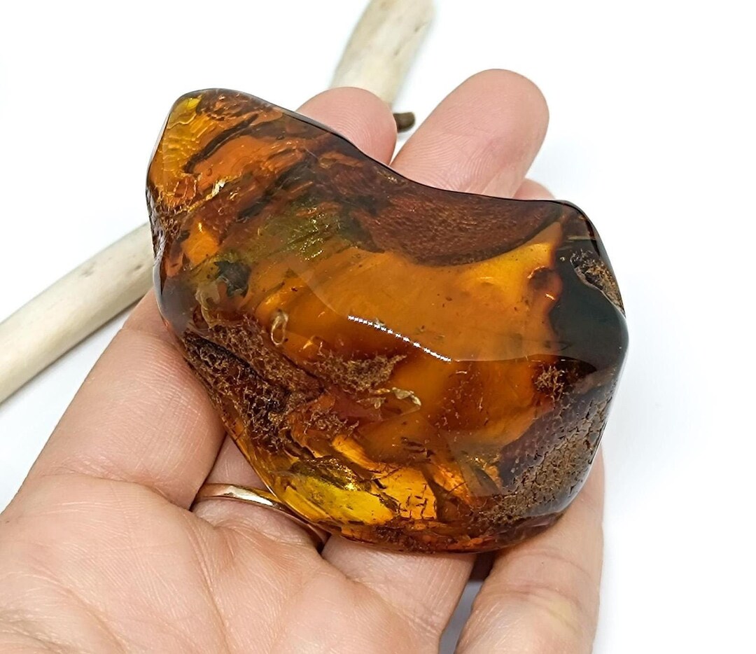 50 Gr Unique Large Amber Stone for Collectors, Natural Amber Stone ...