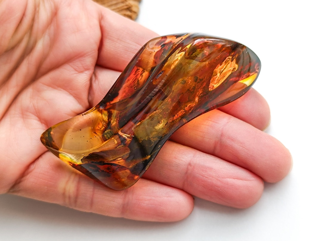 Large Amber Stone, Natural Amber Stone, Unique Shape Amber, Polished ...
