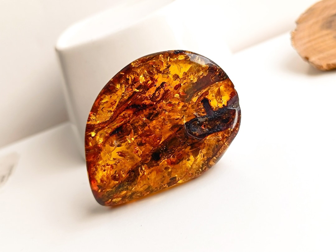 Large Amber Stone, Natural Amber Stone, Unique Shape Amber, Polished ...