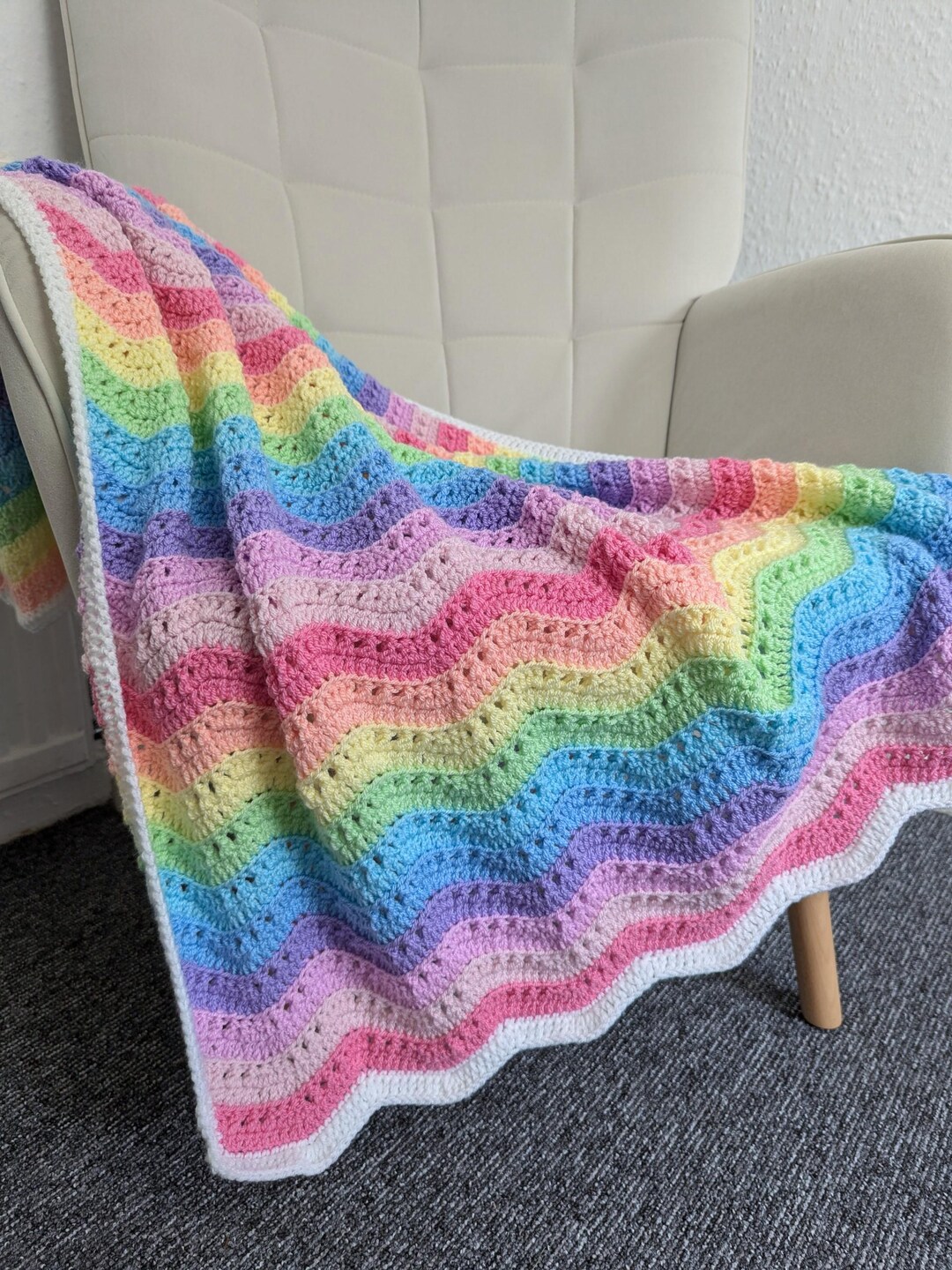 Crochet Blanket for Baby, Rainbow Baby Gifts ,rainbow Baby Blanket ...