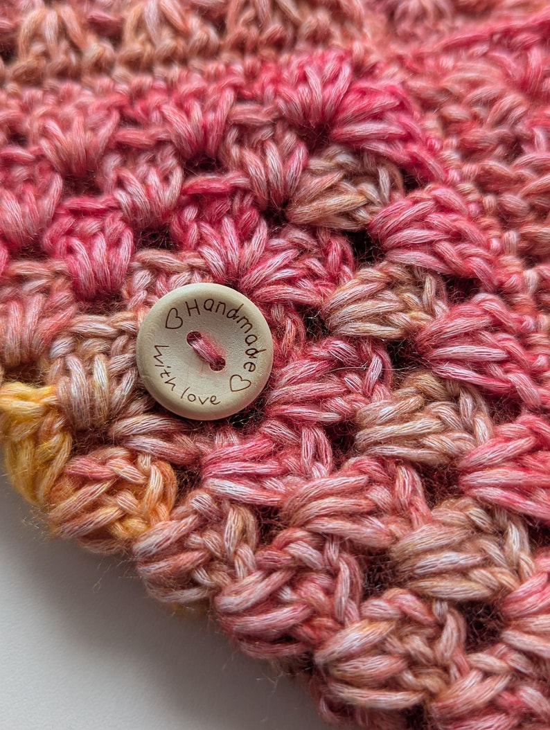 Crochet Book Cover Granny Square, Handmade Book Sleeve, One of a Kind ...
