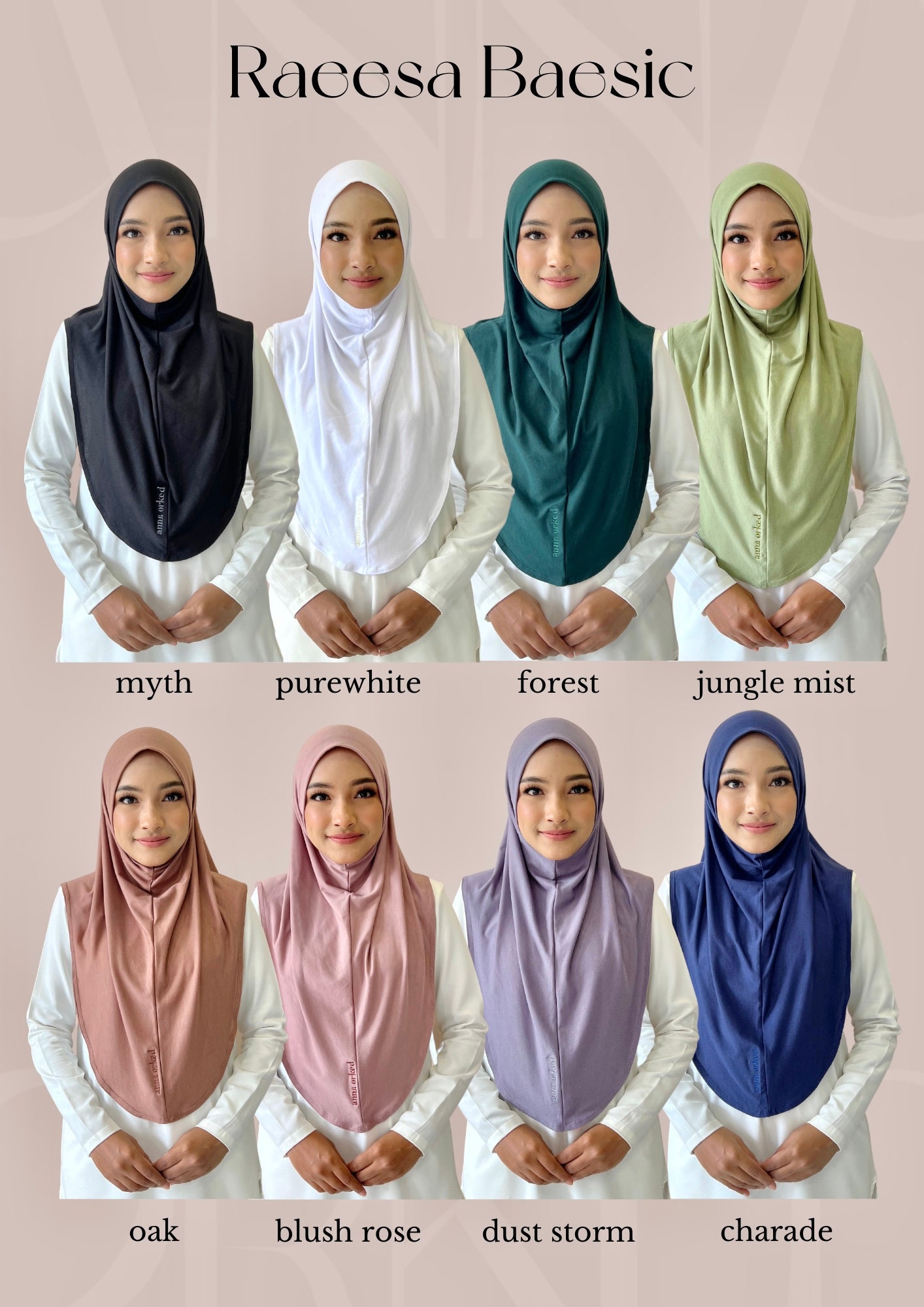 PLAIN INSTANT HIJAB - Etsy