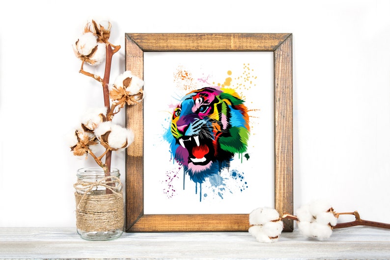 Colour Splash Animal Prints A4 Print Various Designs - Etsy