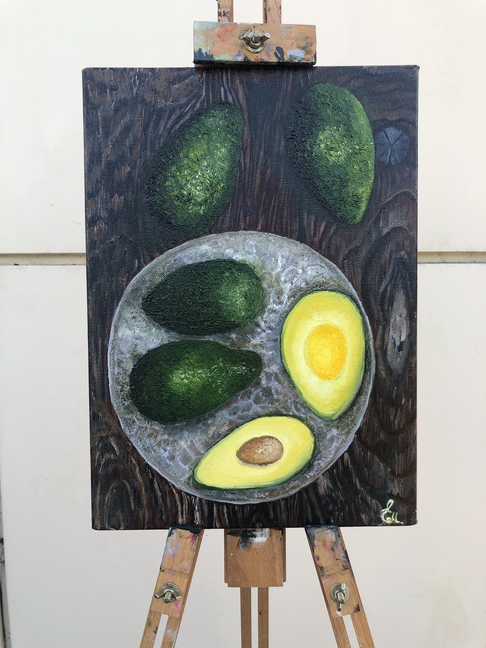 Classic Still Life Avocado Food Painting Kitchen Canvas Original ...
