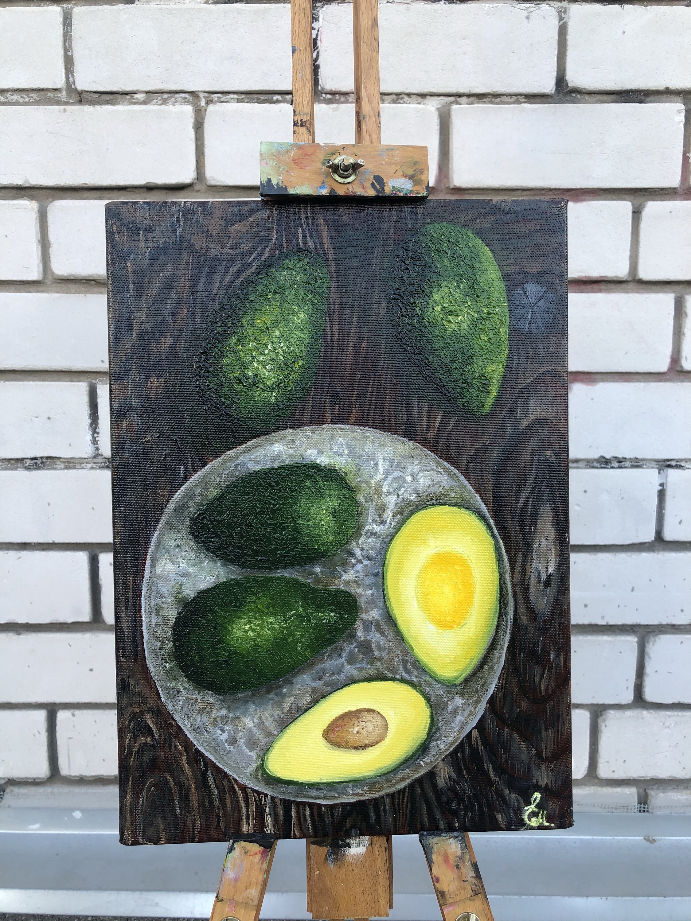 Classic Still Life Avocado Food Painting Kitchen Canvas Original ...