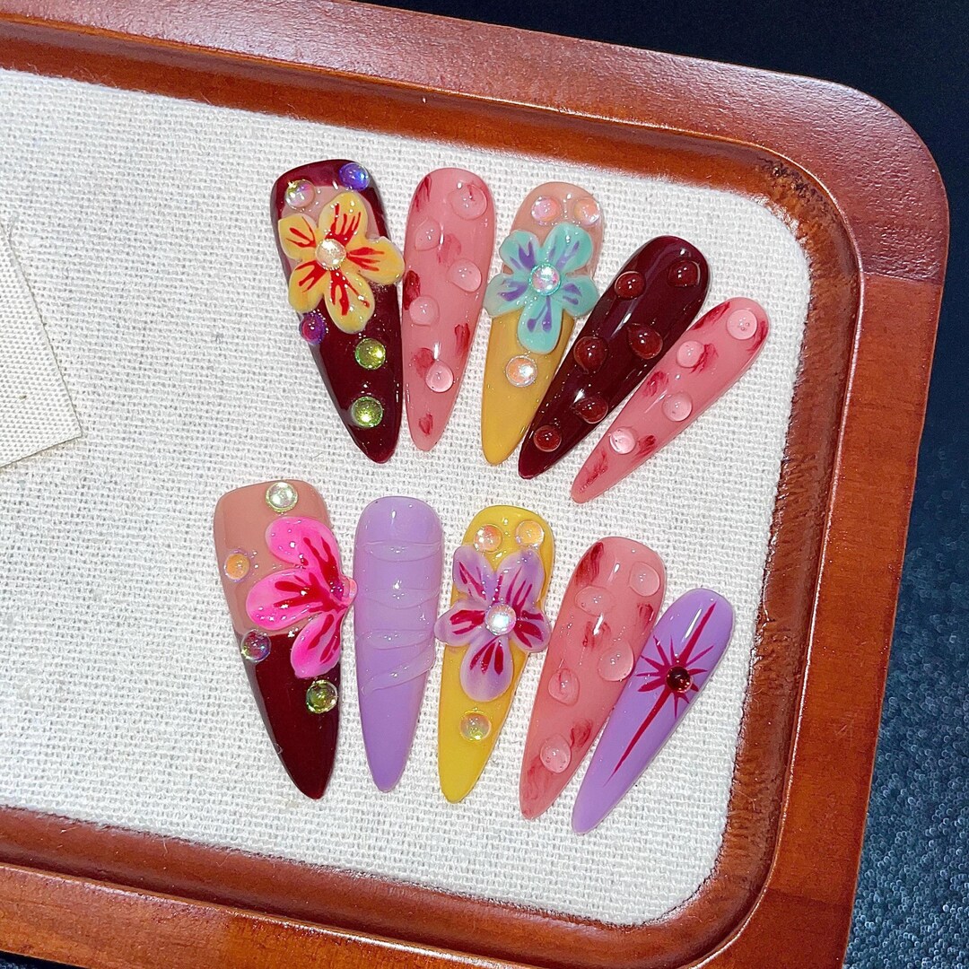 Flowers in Full Bloom, 3d Gel Devil Flowers, Colorful Hawaiian Flowers ...