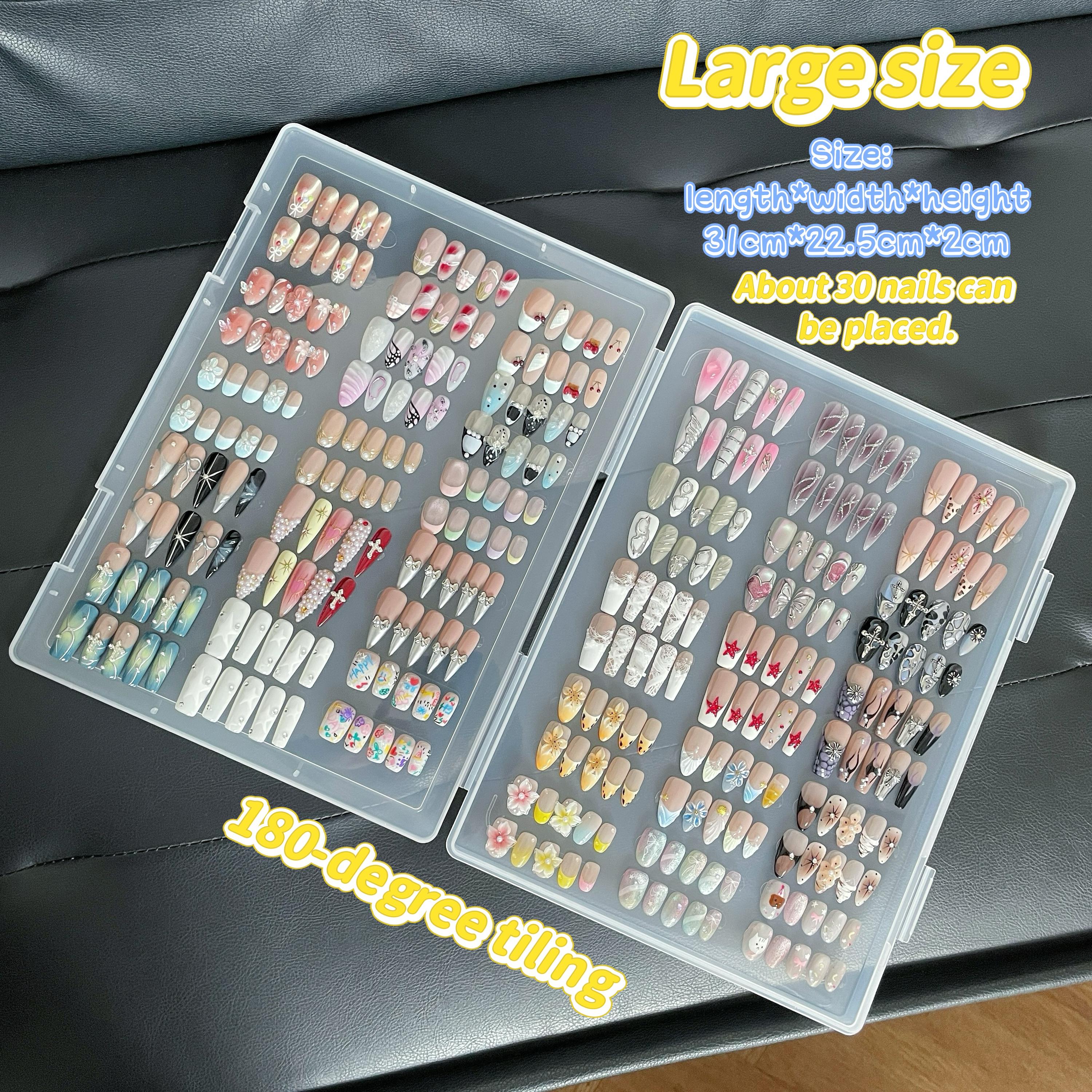 Push-type Nail Organizer, False Nail Storage Book, Dustproof and ...