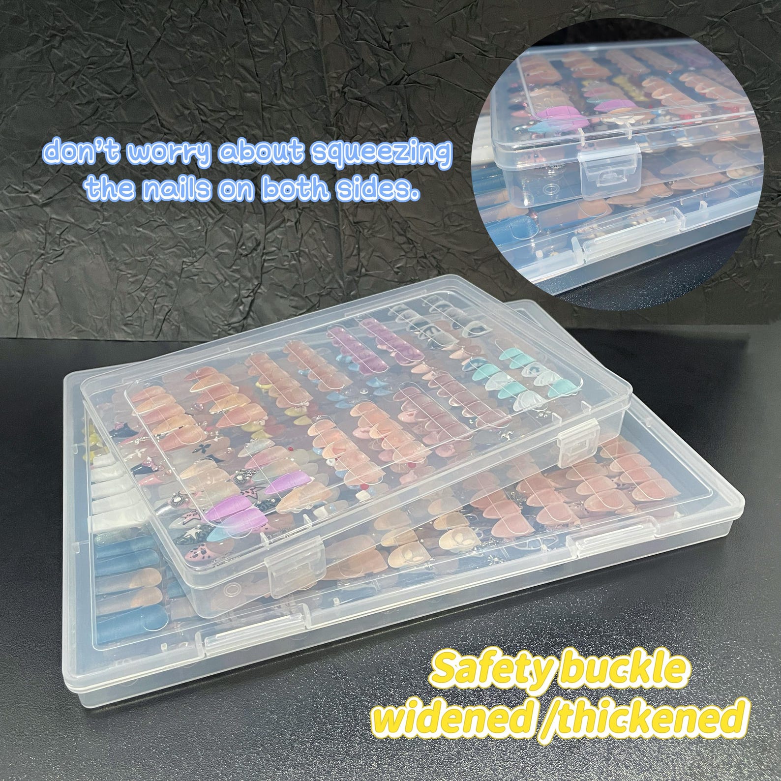 Push-type Nail Organizer, False Nail Storage Book, Dustproof and ...