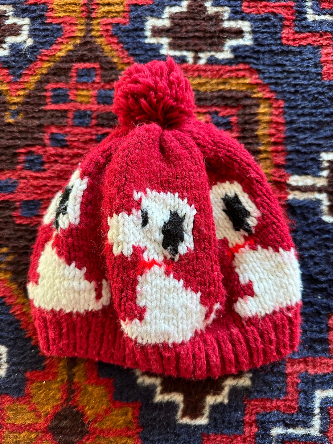 Handmade Vintage Childs Snoopy Pom Winter Ski Hat - Etsy