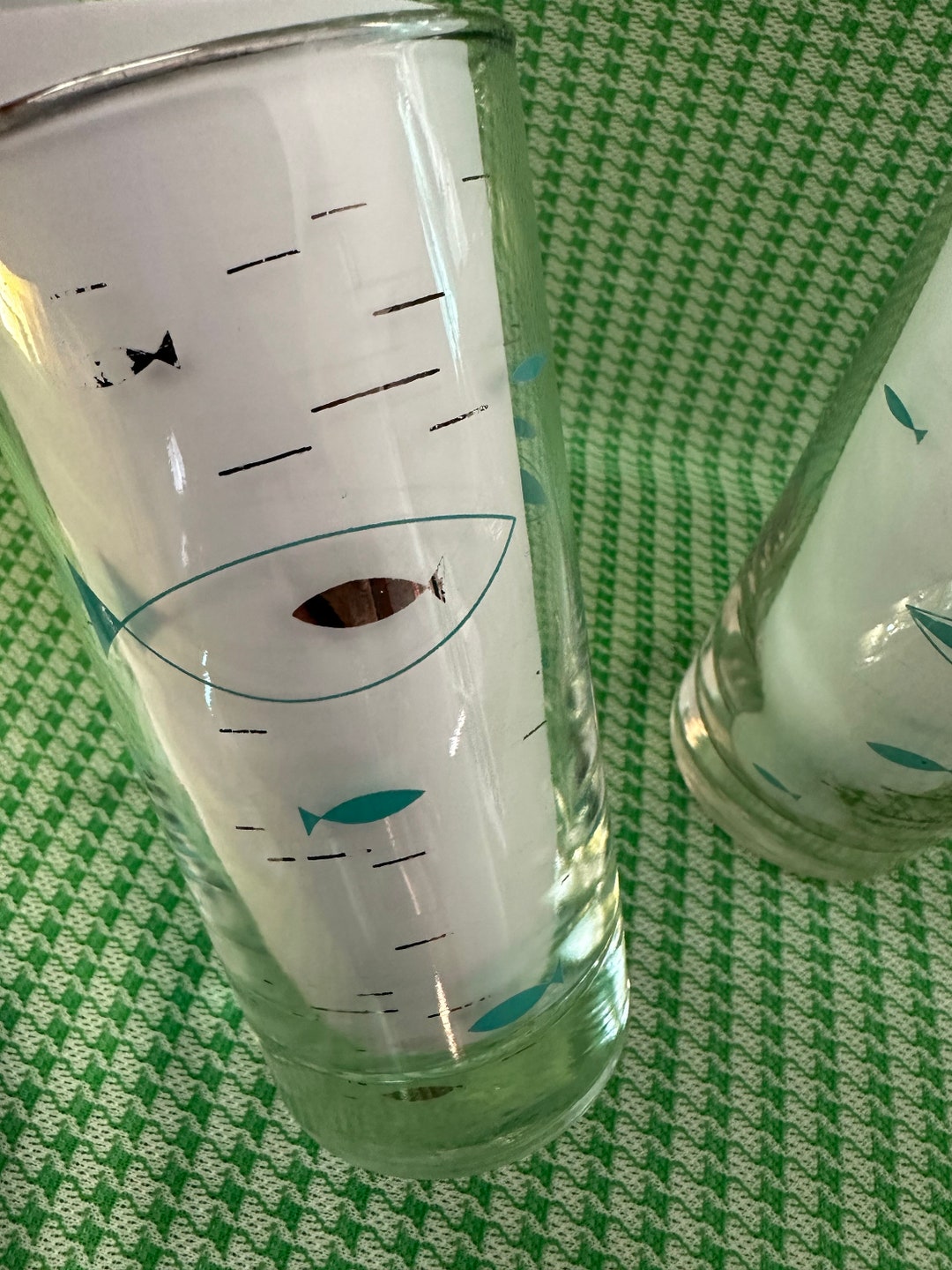 Pair Vintage MCM Libbey Atomic Fish Glasses 5.5” - Etsy